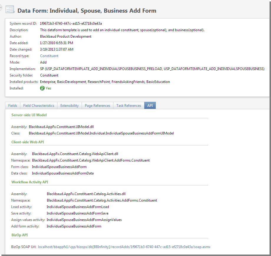Web API Client DLLs and Data Forms