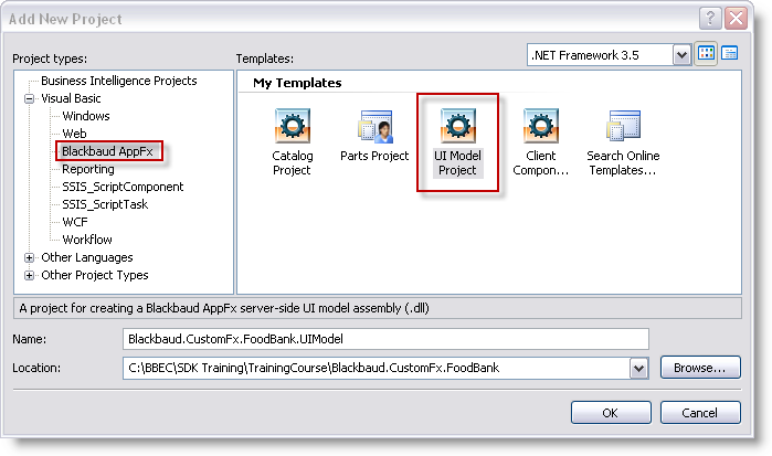 Exercise 1 Creating a NET UI Model Assembly Project