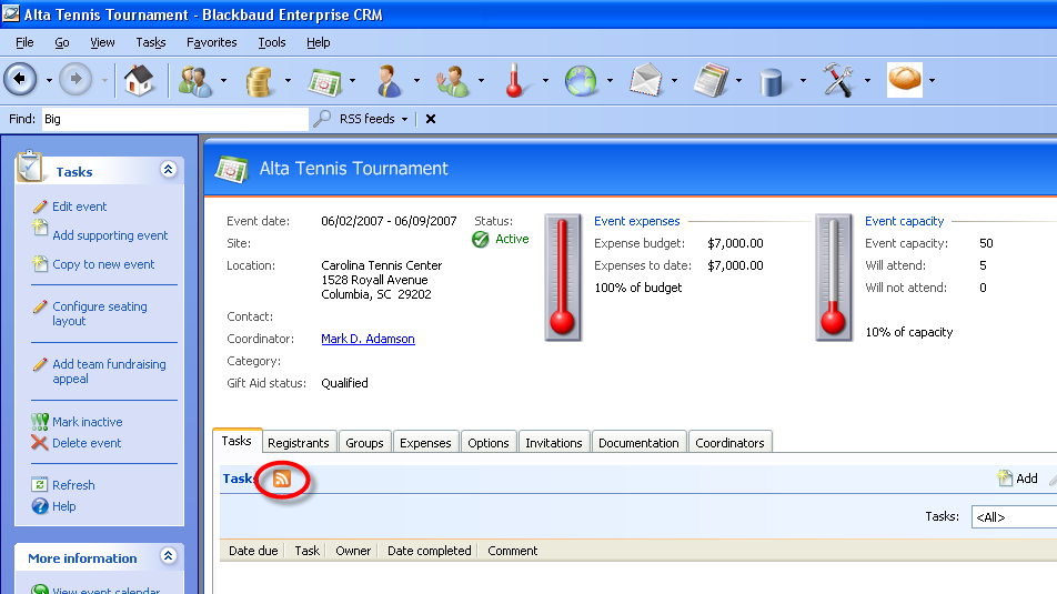 RSS Enabling a User Defined Data List
