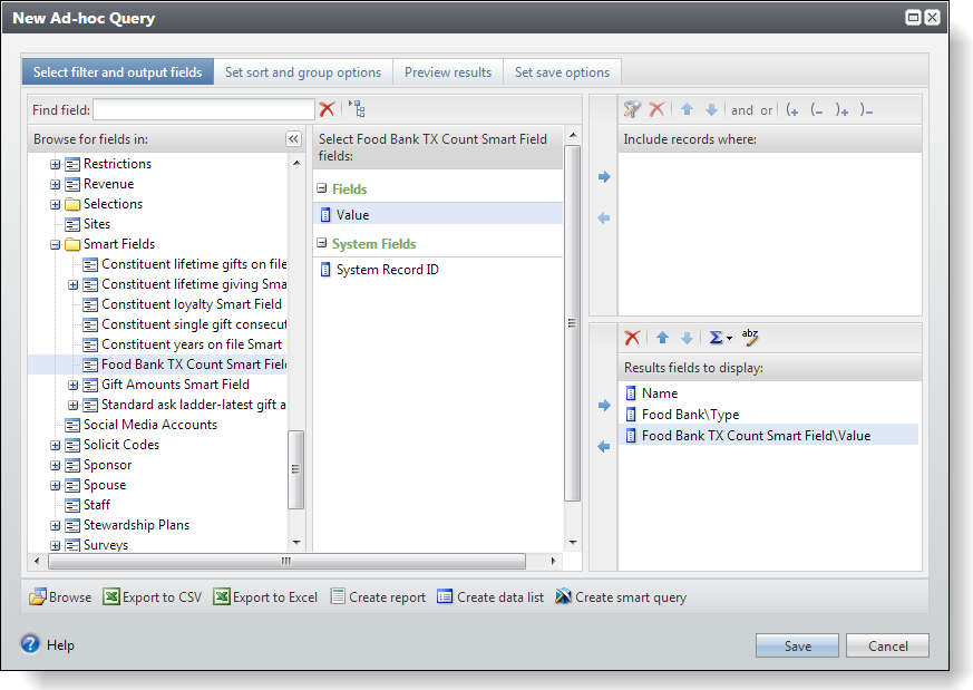 Create a Smart Field Spec
