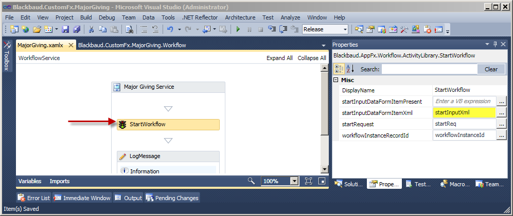 Exercise 6 Bringing the Input Parameters into the Workflow