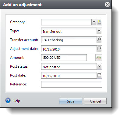 Exchange Gain from Transfer Out Example