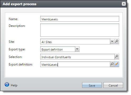 Export Definitions and Query Comparison