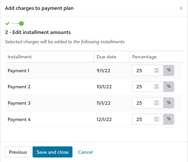 Review payment plan record