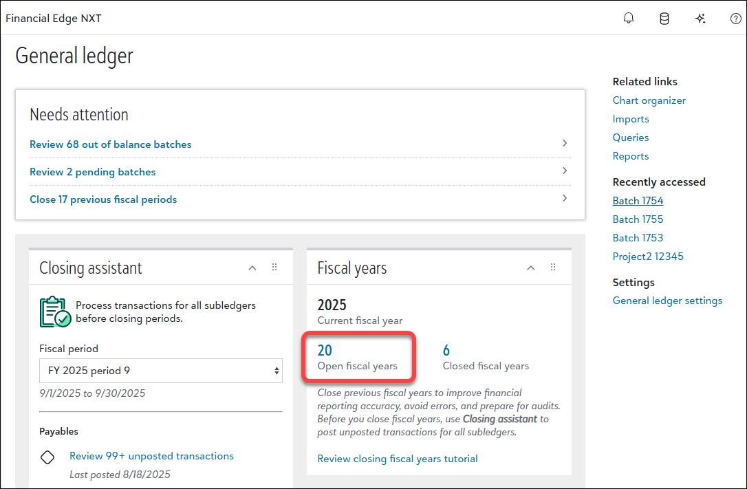 Closing Fiscal Years Tutorial