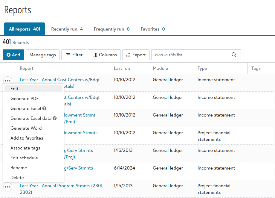 Generate Reports Tutorial