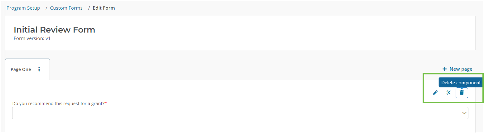 Remove Fields and Components From Forms