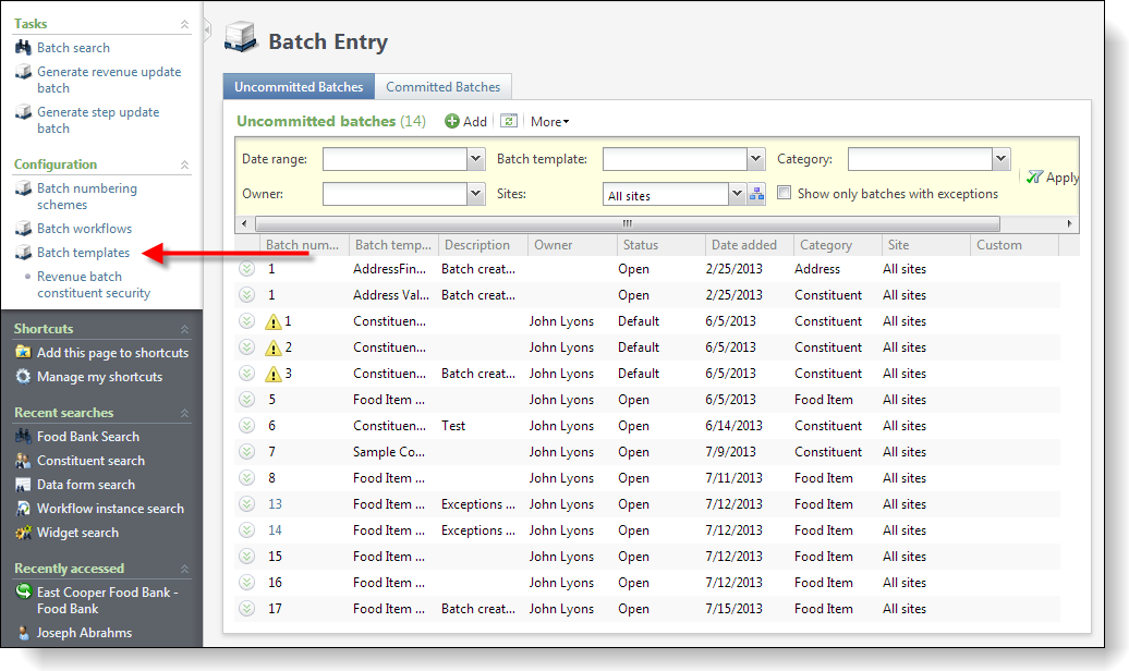 Exercise 15 Creating the BatchTypeExtensionSpec