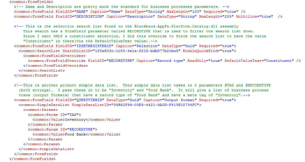 Exercise 4 Adding Parameters Sets