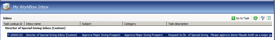 Viewing a Task within a Workflow Inbox
