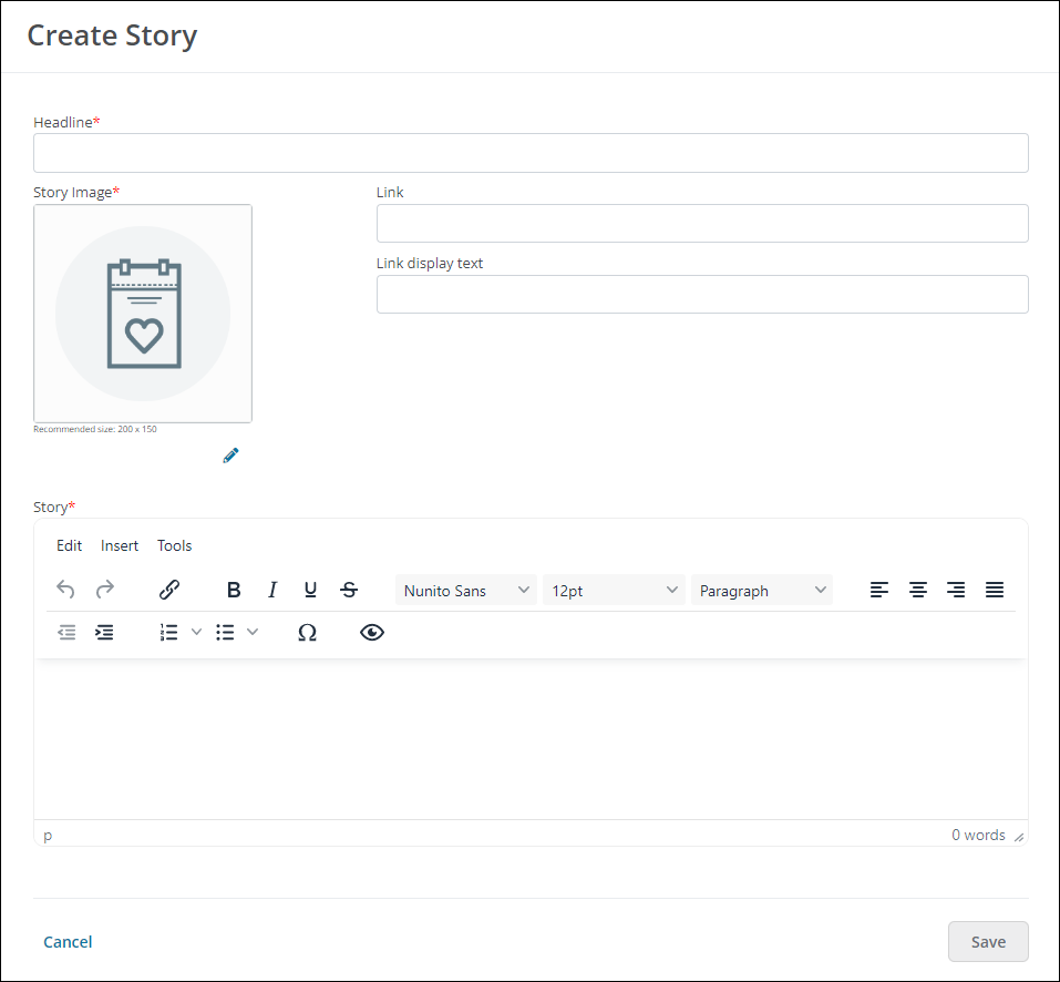 Create New Stories Create New Stories
