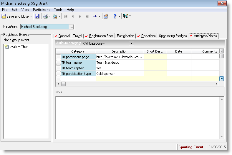 Team Raiser Event Integration