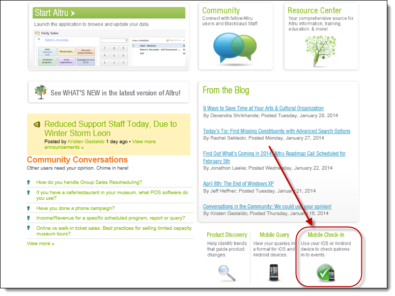 Mobile Check-in for Special Events